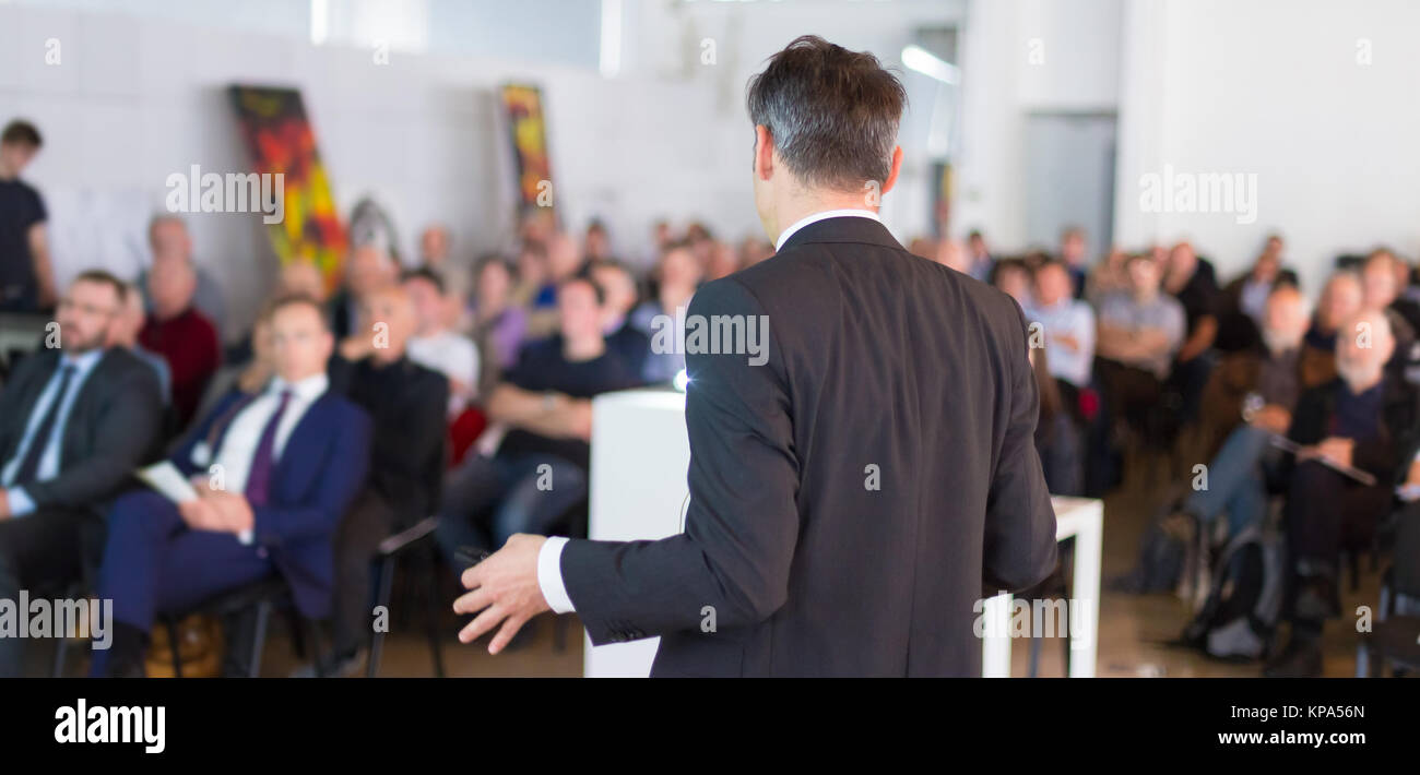 Speaker at Business Conference and Presentation Stock Photo - Alamy