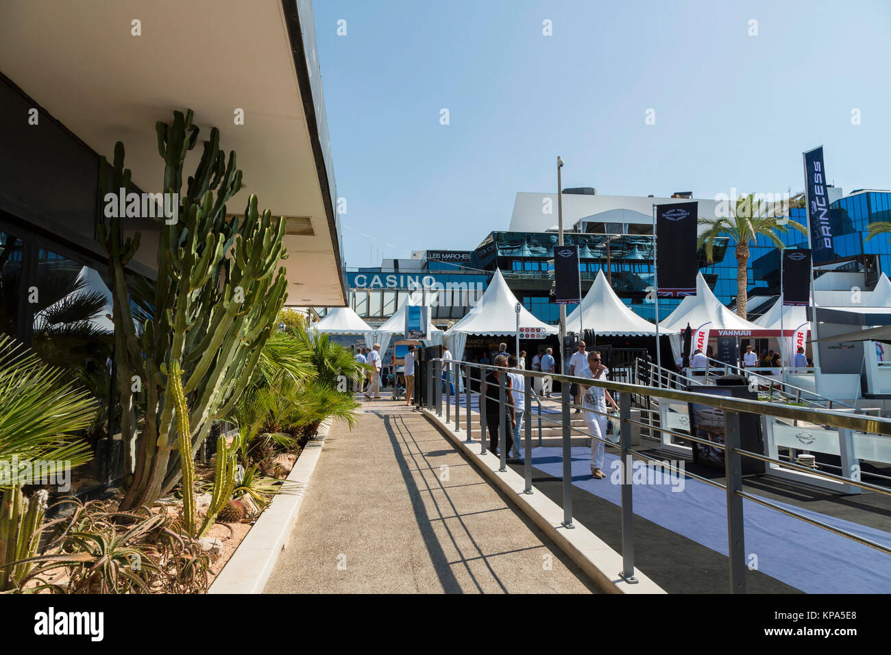 CANNES, FRANCE - SEPTEMBER 9th, 2015. Yachts anchored in Port Pierre ...