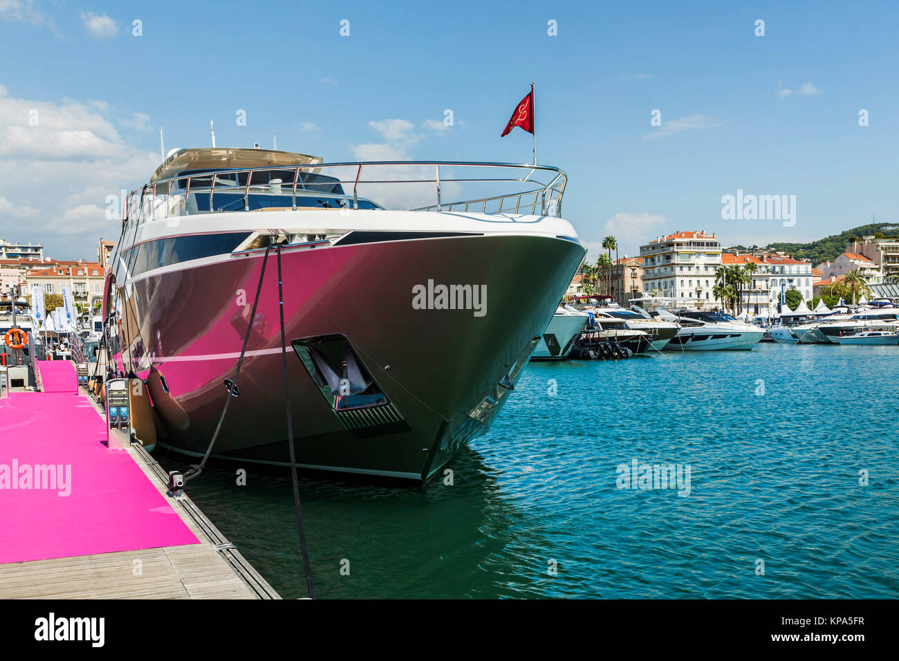 Luxury Yacht anchored in Port Pierre Canto at the Boulevard de la ...