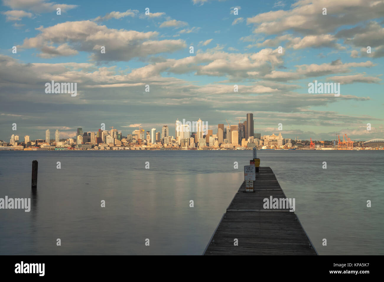 Body of water from the Central Basin of the Puget Sound and the City of ...