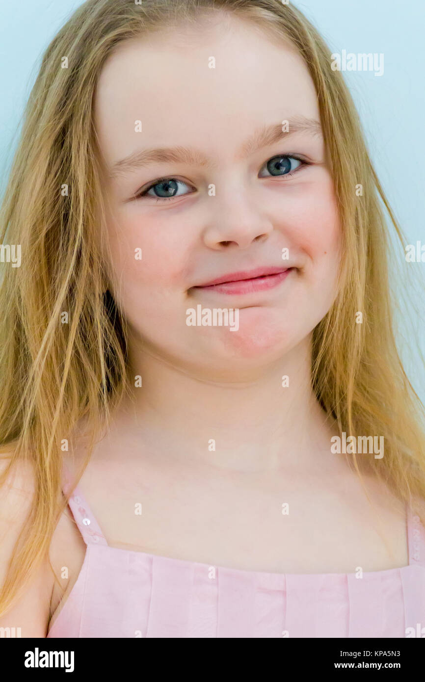 Cute girl seven years old Stock Photo - Alamy