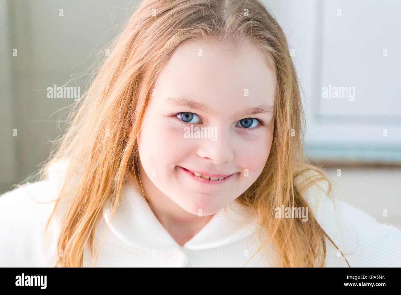 Cute girl seven years old Stock Photo - Alamy
