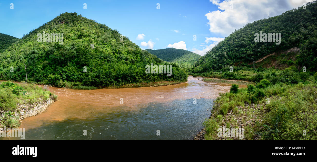 Balu Chaung river, near Lawpita Hydropower Station, Kayah State ...