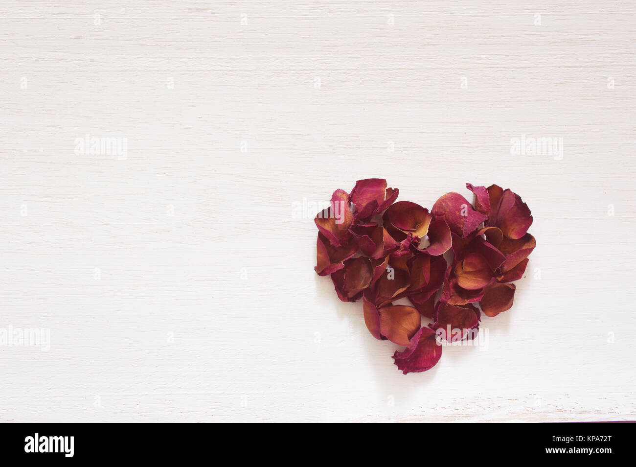 Dried rose heart shape Stock Photo - Alamy