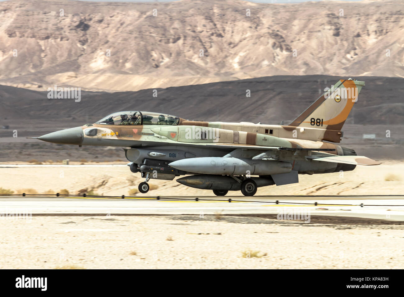 Israeli Air Force (IAF) General Dynamics F-16I at take off ...