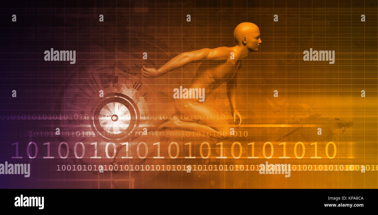 Man Machine Equilibrium Stock Photo - Alamy