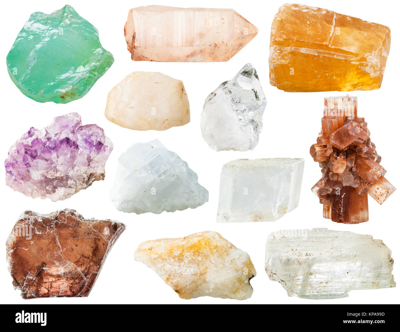 various transparent mineral rocks and stones Stock Photo - Alamy
