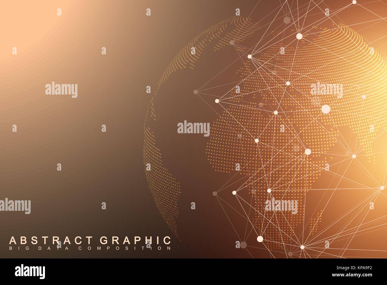 Virtual Graphic Background Communication with World Globe. A sense of ...
