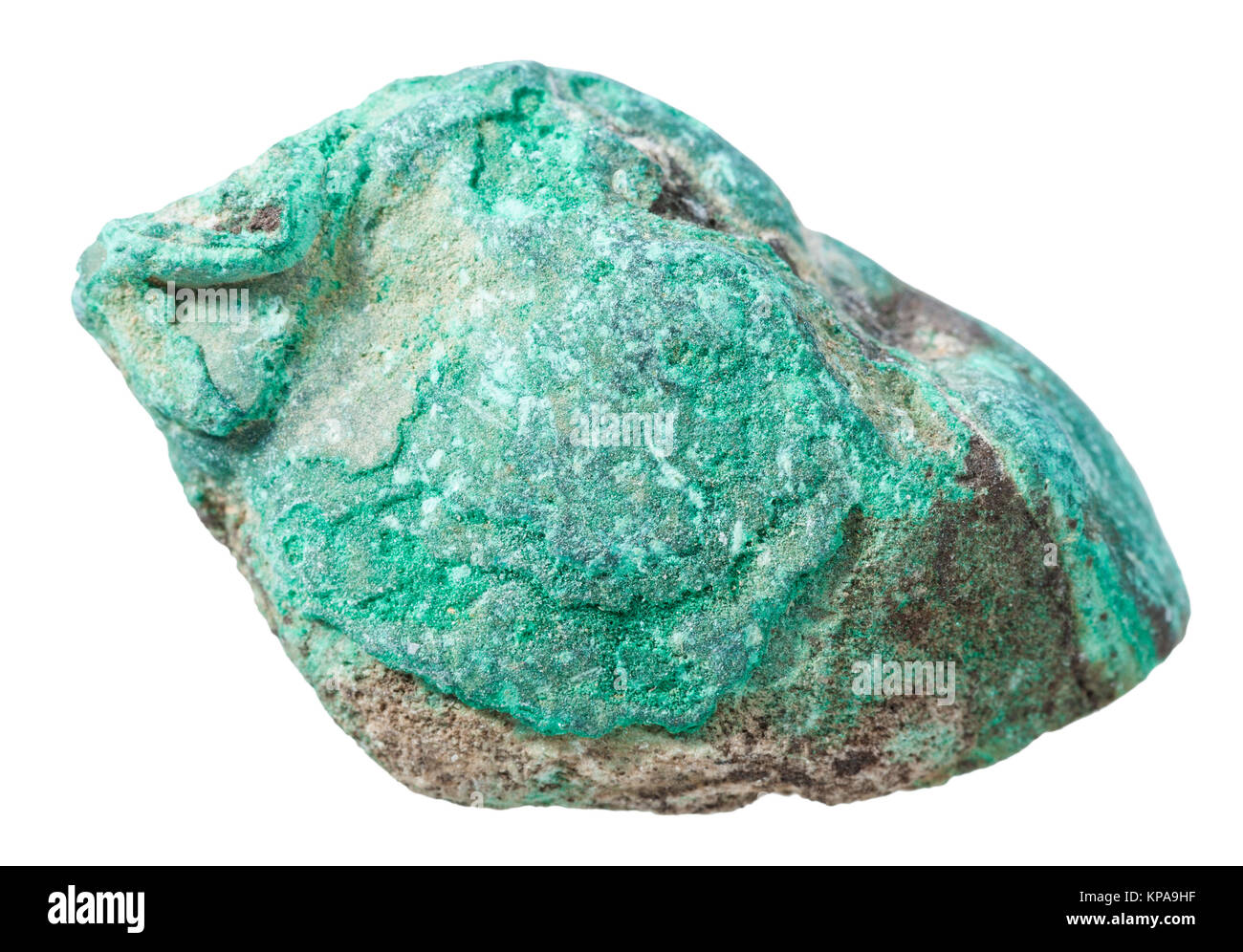 specimen of Malachite mineral stone isolated Stock Photo - Alamy