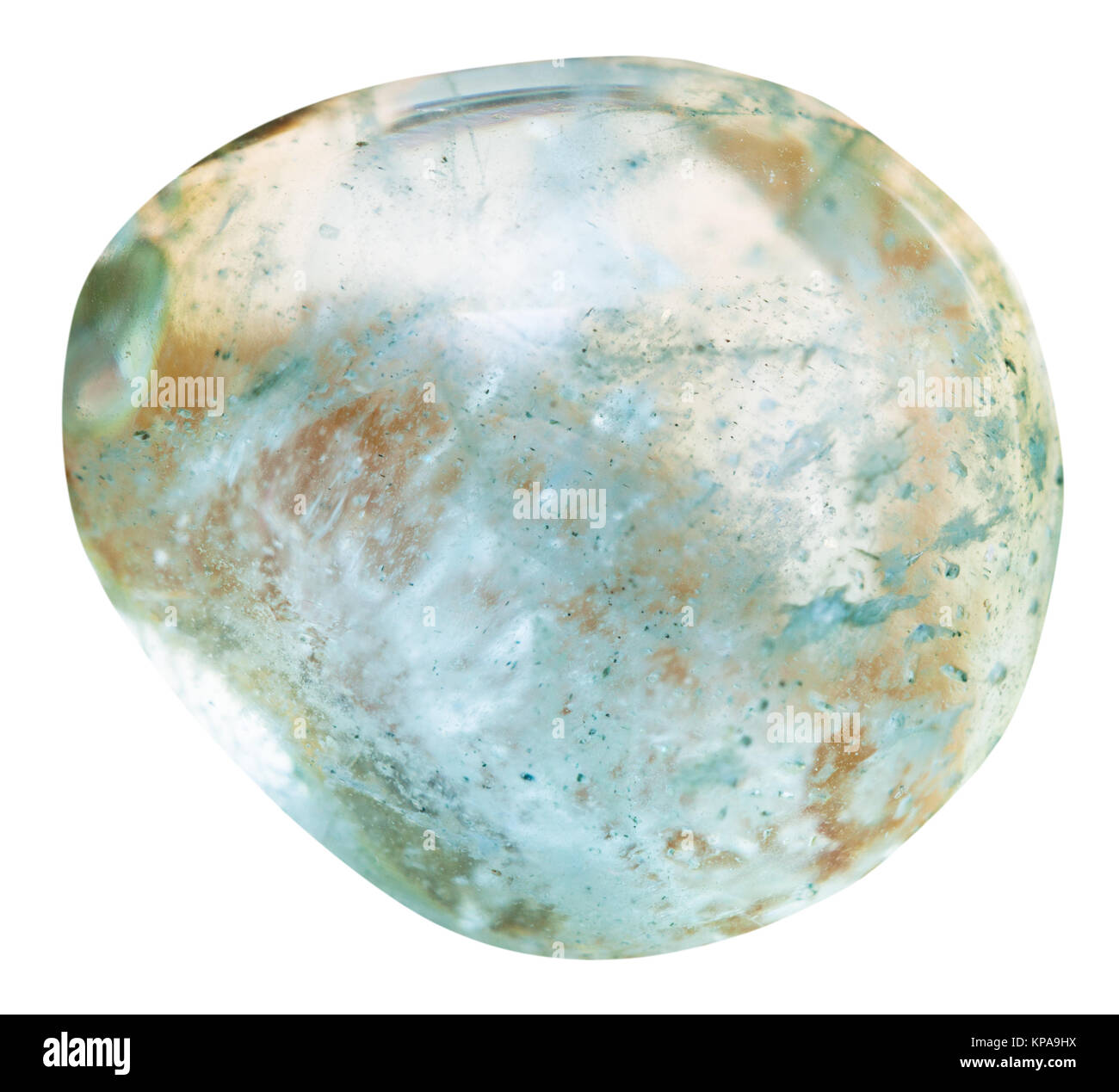 tubmled aquamarine (blue beryl) mineral gem Stock Photo - Alamy