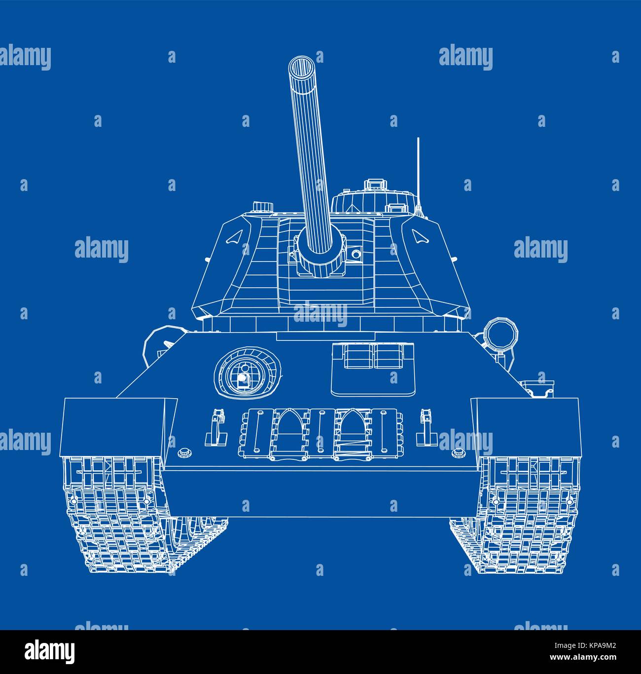 Blueprint of realistic tank Stock Vector Image & Art - Alamy