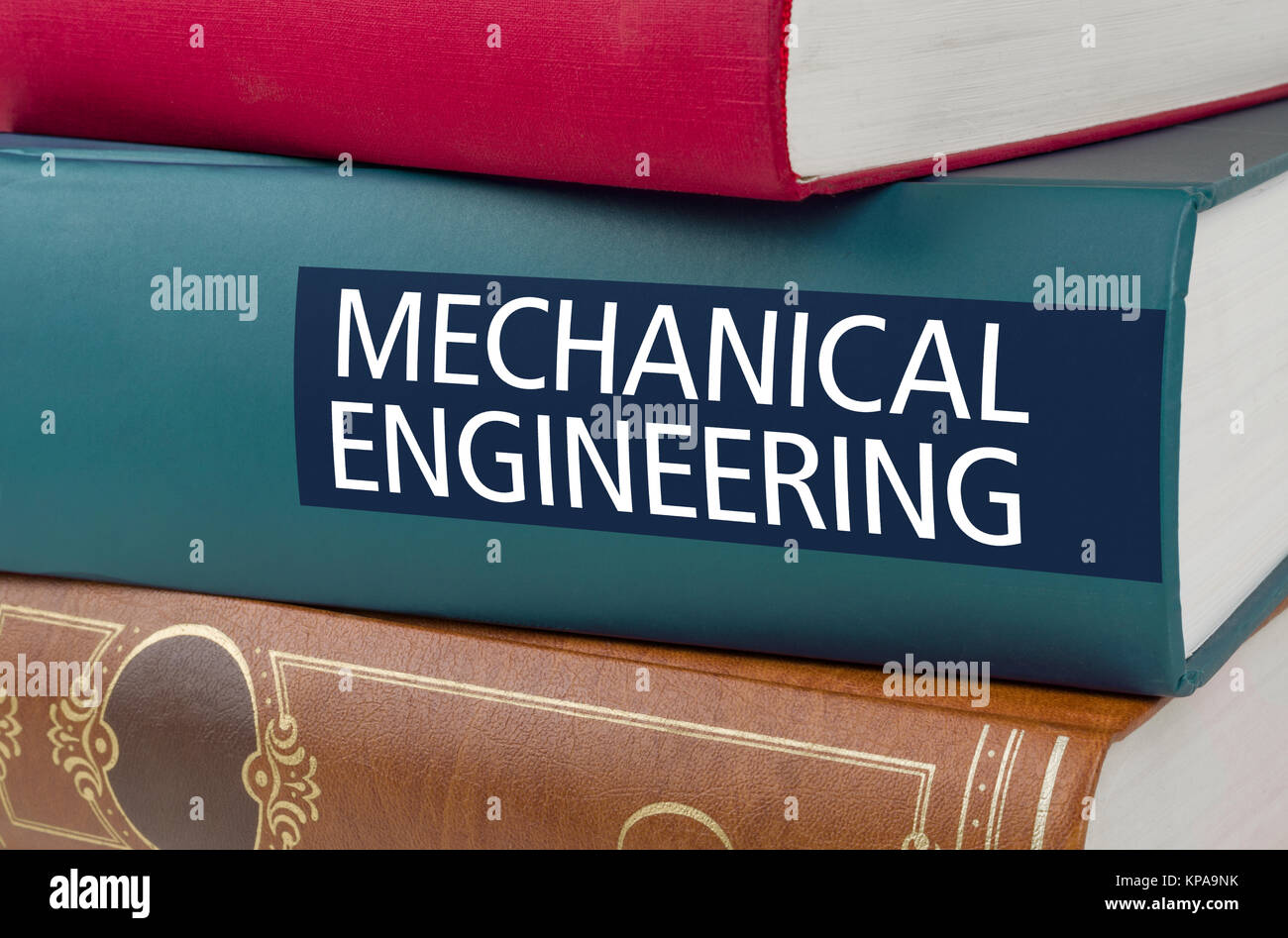 A book with the title Mechanical Engeneering written on the spine Stock ...