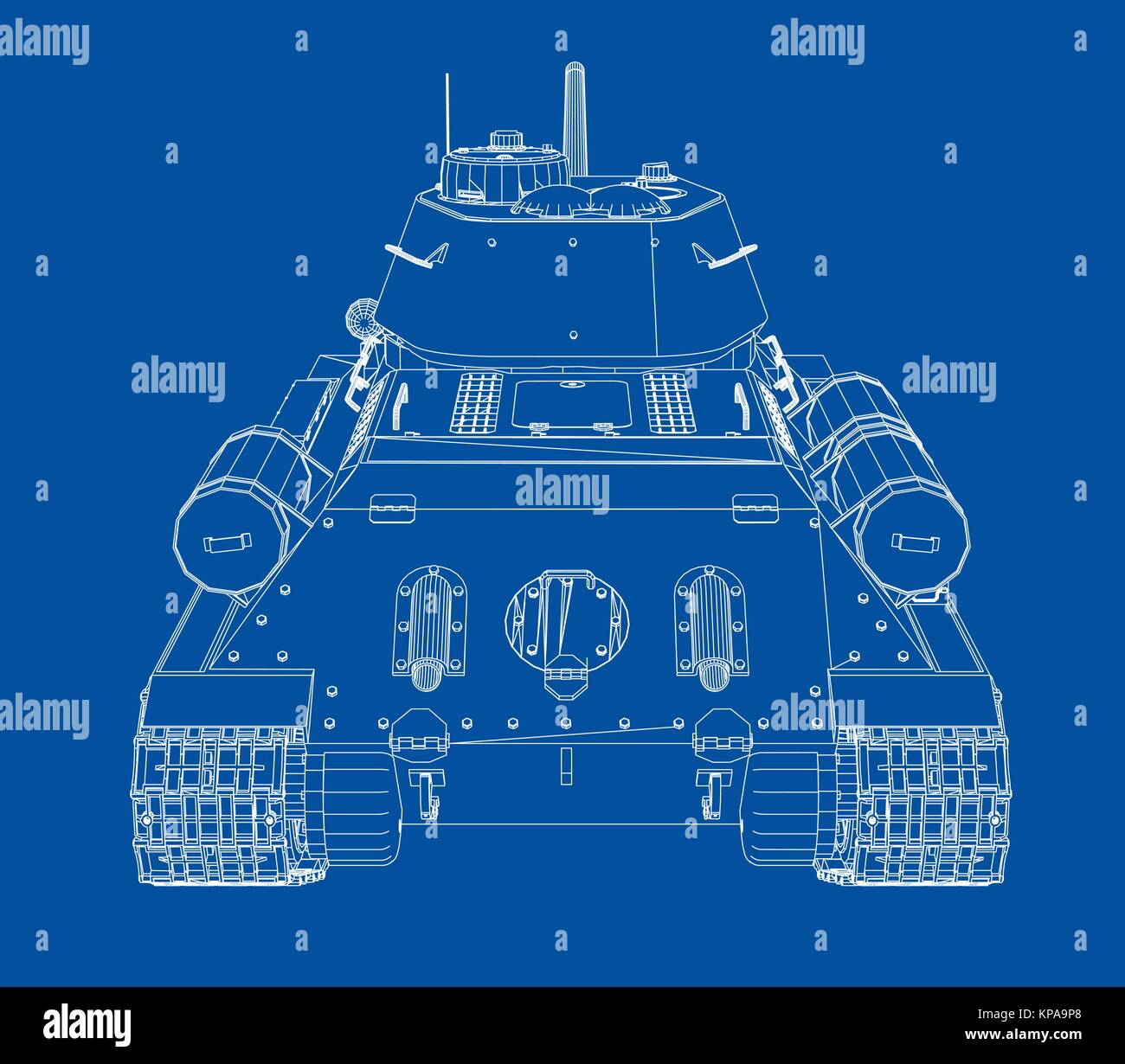 Blueprint of realistic tank Stock Vector Image & Art - Alamy