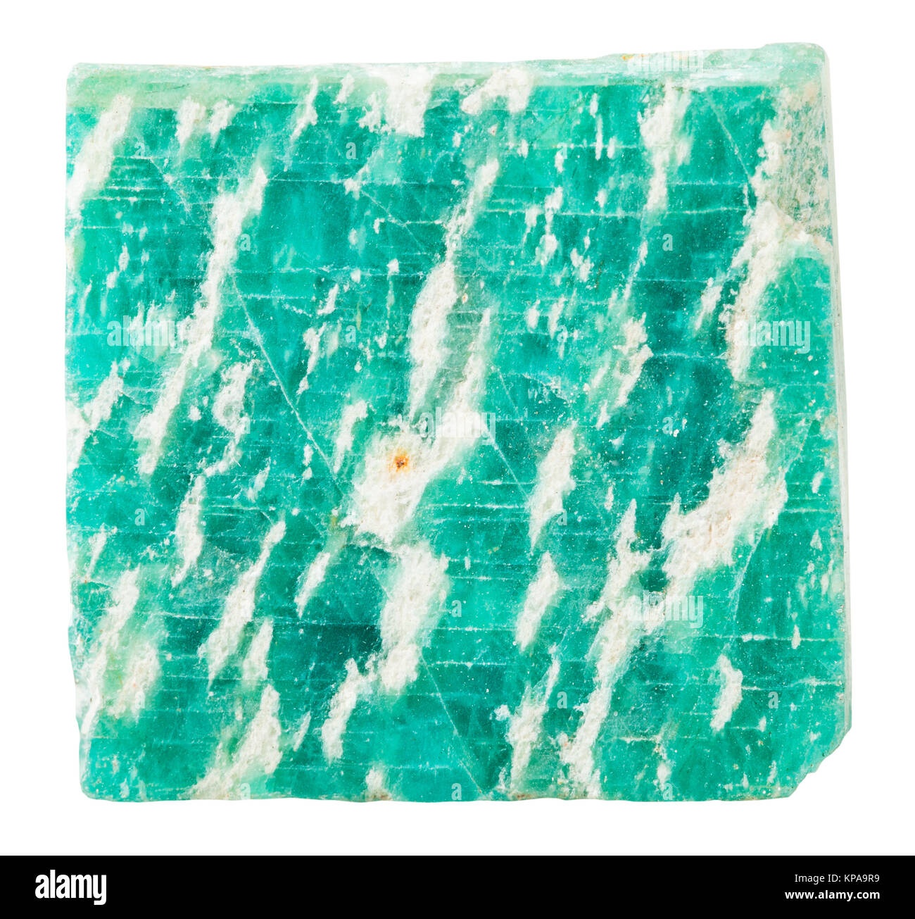 green amazonite mineral stone isolated on white Stock Photo - Alamy