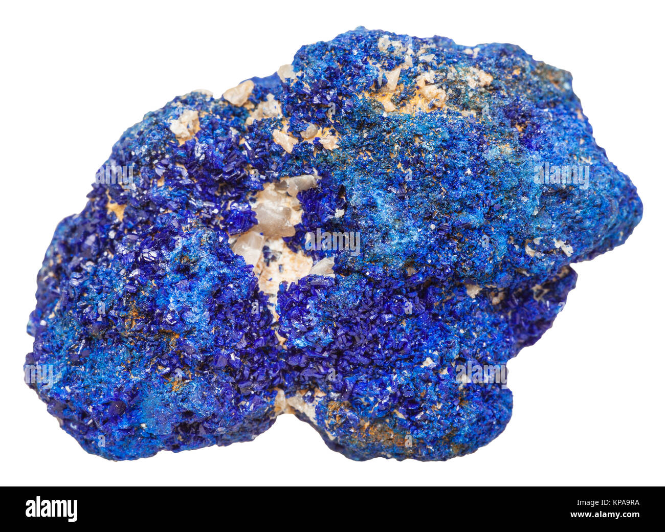 azurite mineral stone isolated on white Stock Photo - Alamy