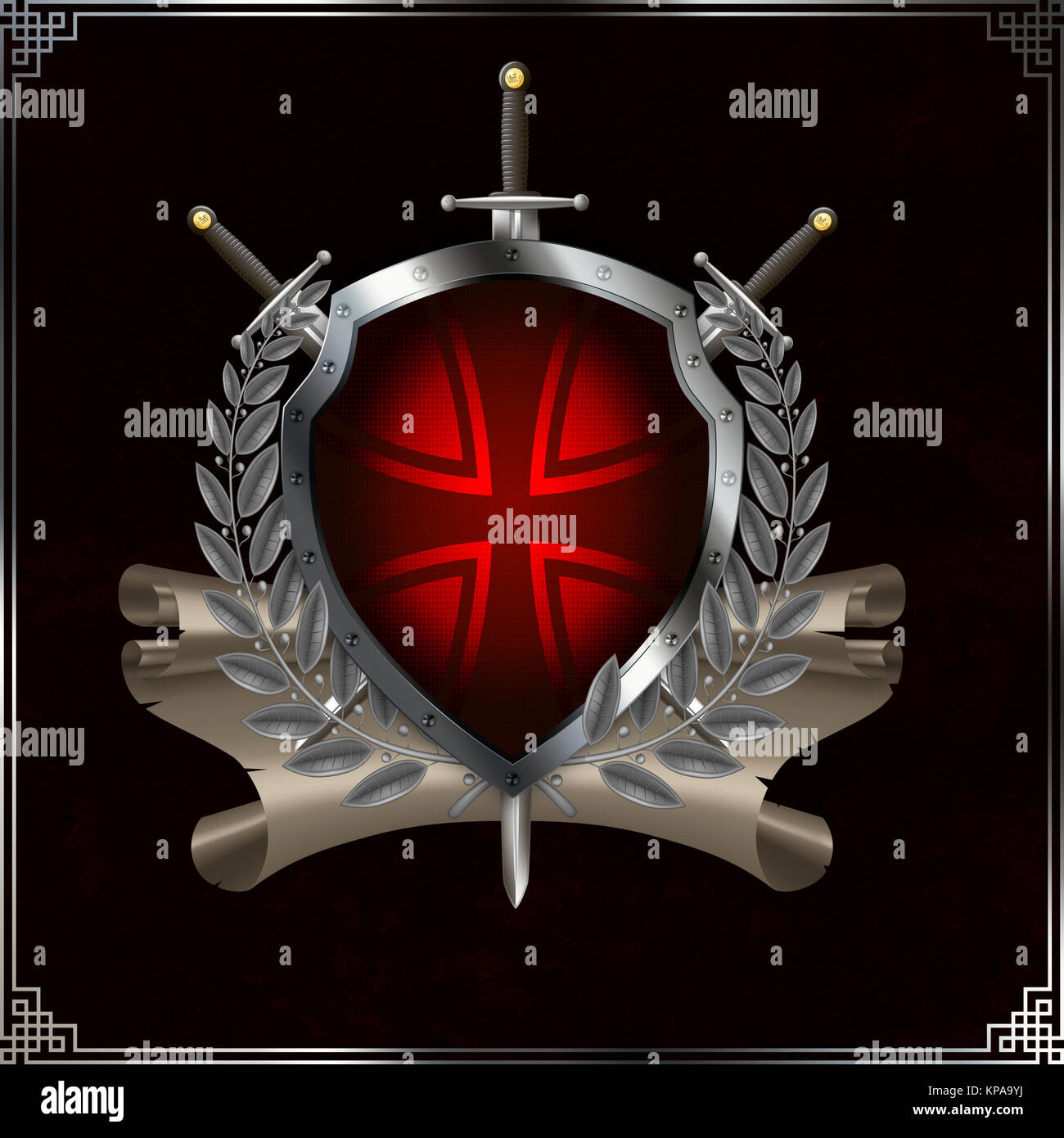 Red sword cross hi-res stock photography and images - Alamy