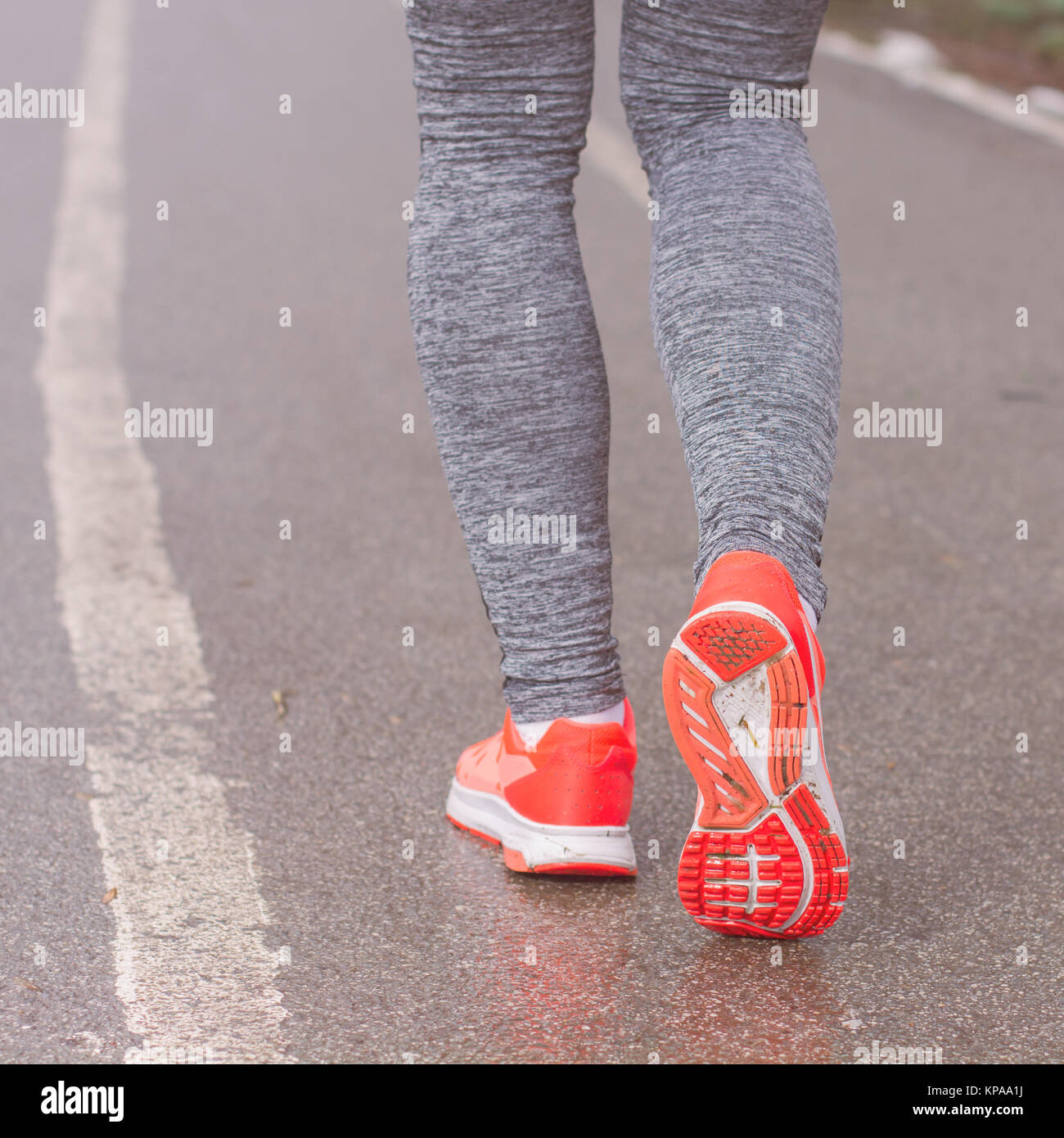 Runner Feet Running Stock Photo - Alamy