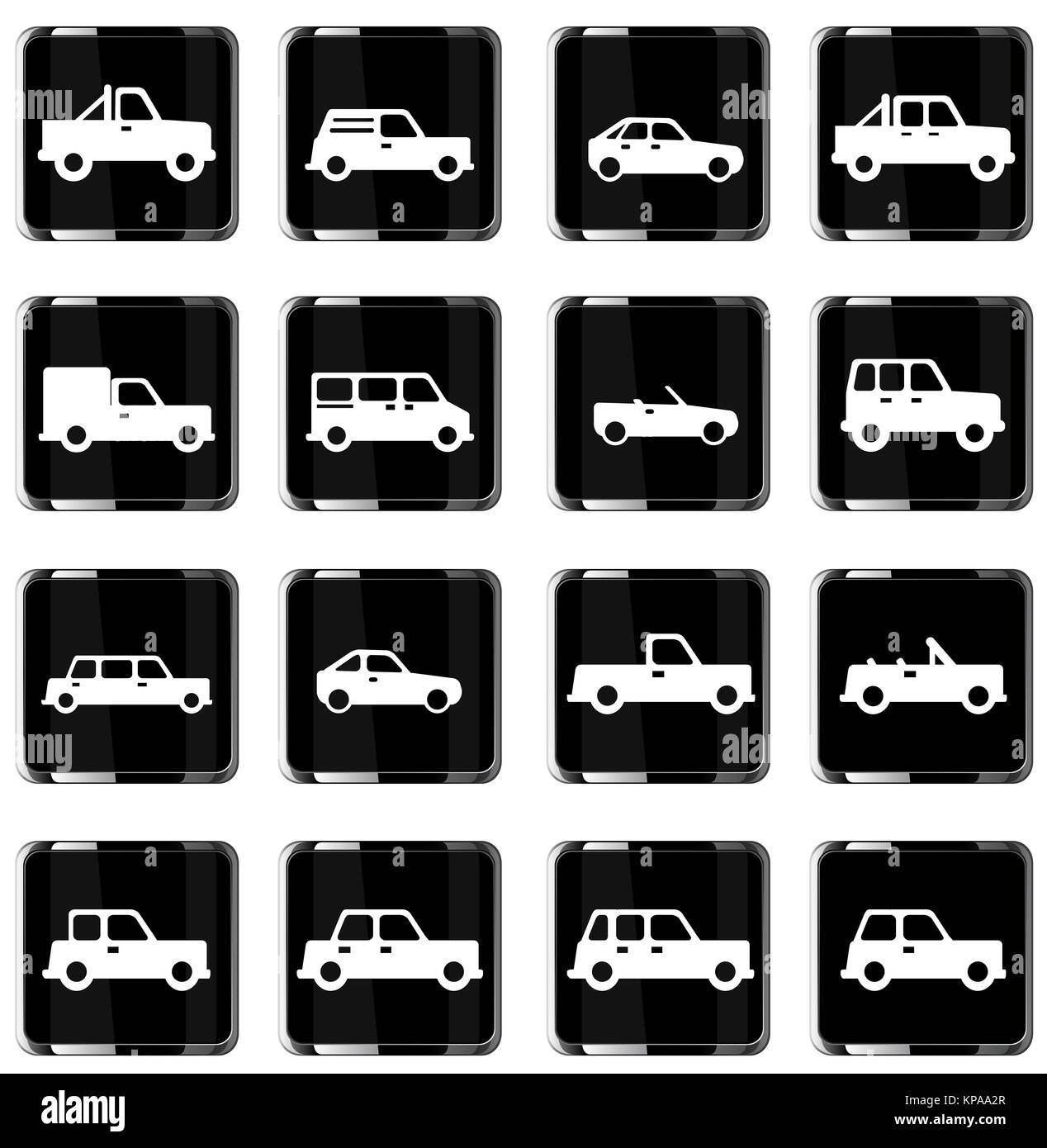 Cars simply icons Stock Photo - Alamy