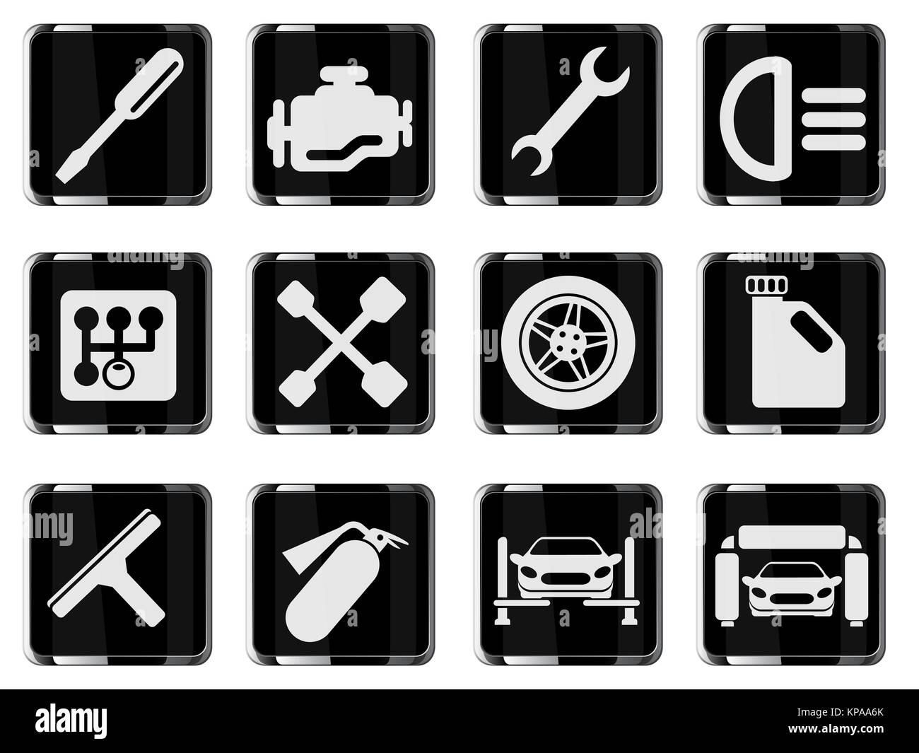 Auto Service Icons Stock Photo - Alamy