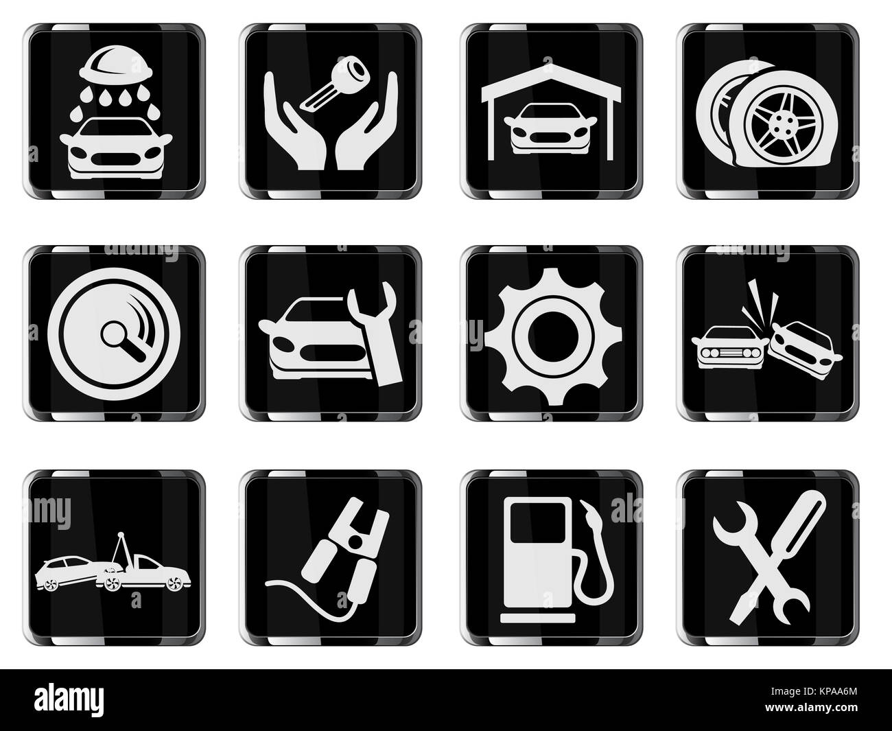 Auto Service Icons Stock Photo - Alamy