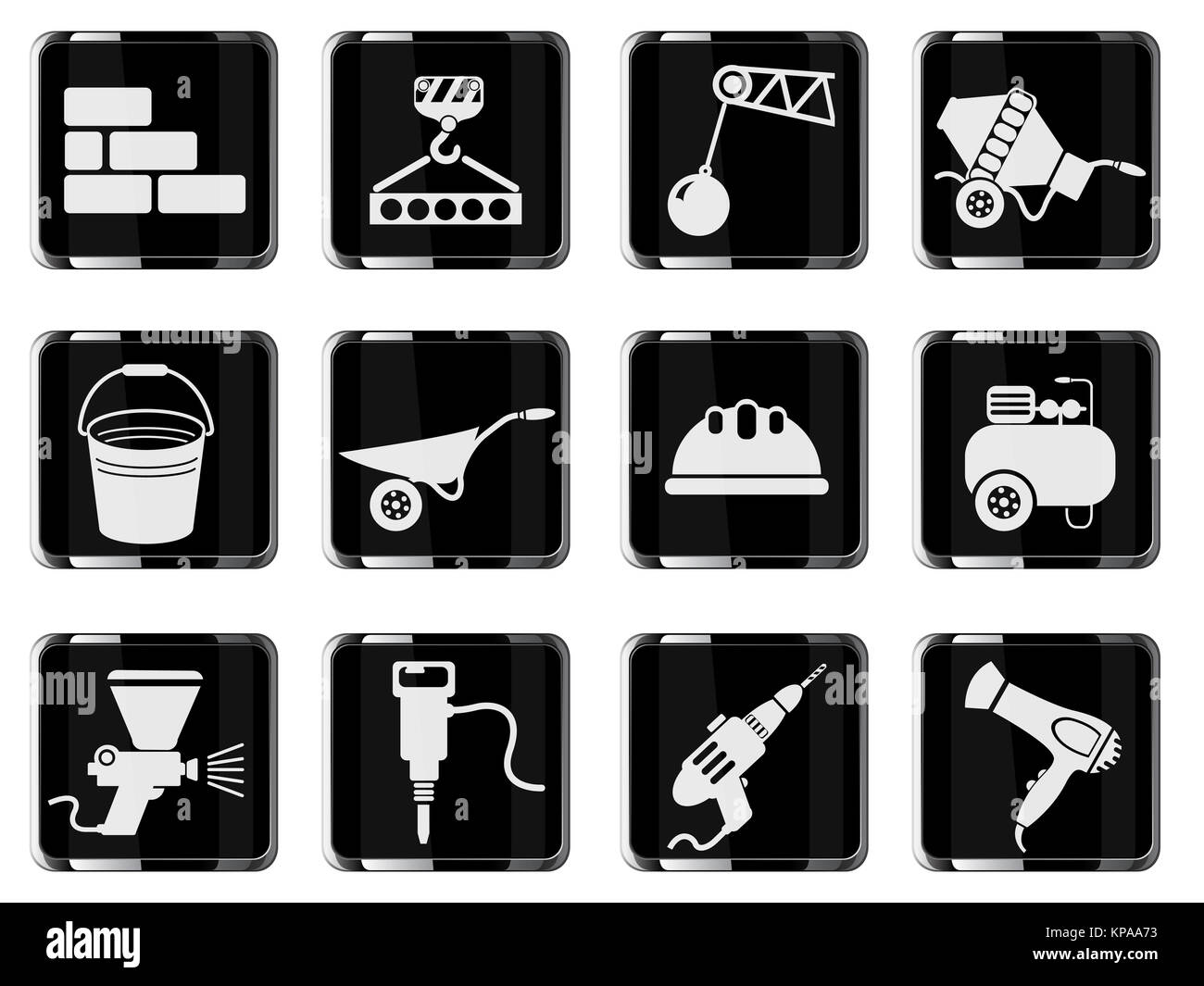 Symbols of building equipment Stock Photo - Alamy