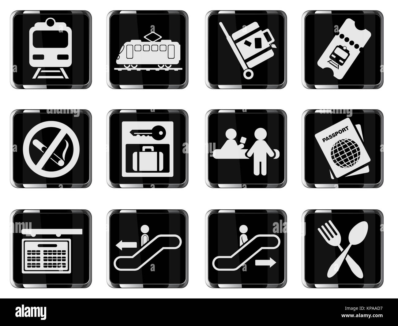 Train station symbols Stock Photo - Alamy