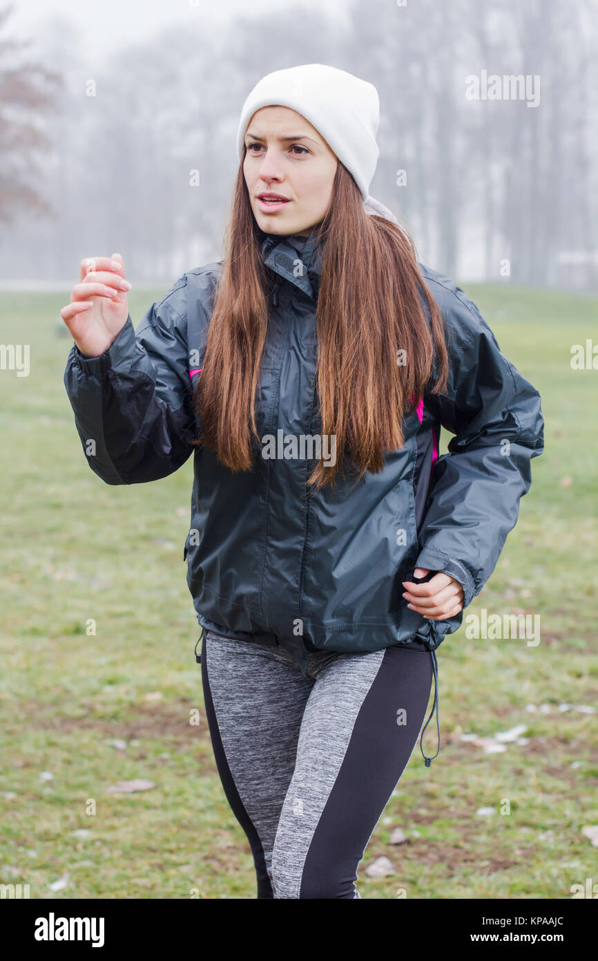 Fitness Woman Jogging Outdoor Stock Photo - Alamy