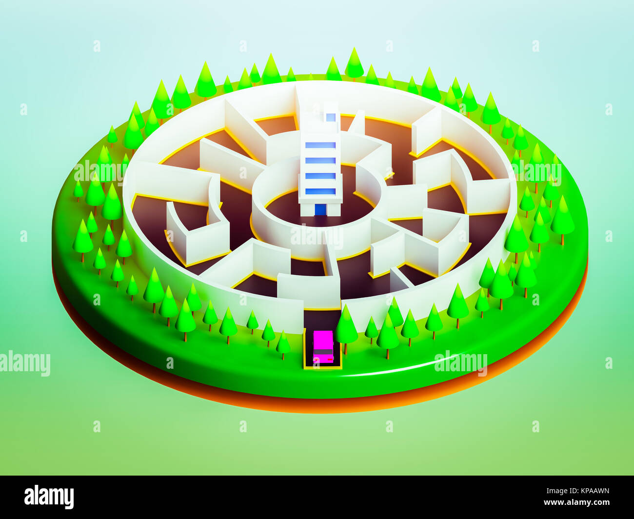 Cars are about to enter the maze Stock Photo - Alamy