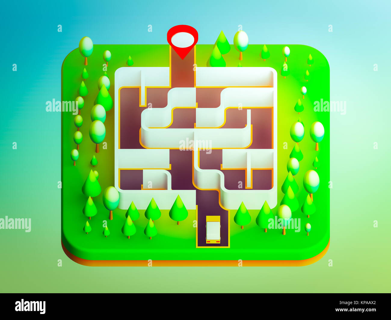 Cars are about to enter the maze Stock Photo - Alamy