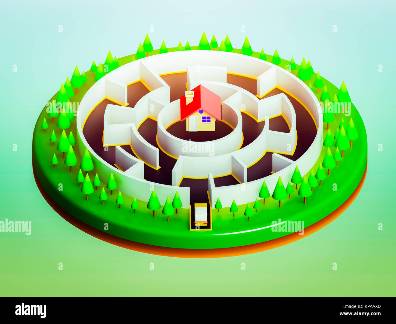 Cars are about to enter the maze Stock Photo - Alamy