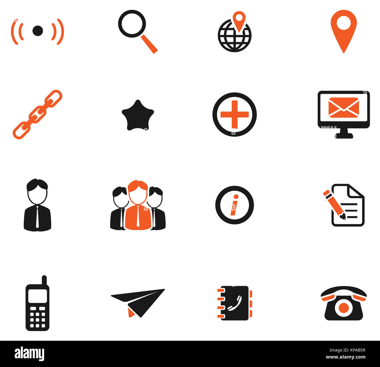 Contacts simply icons Stock Photo - Alamy