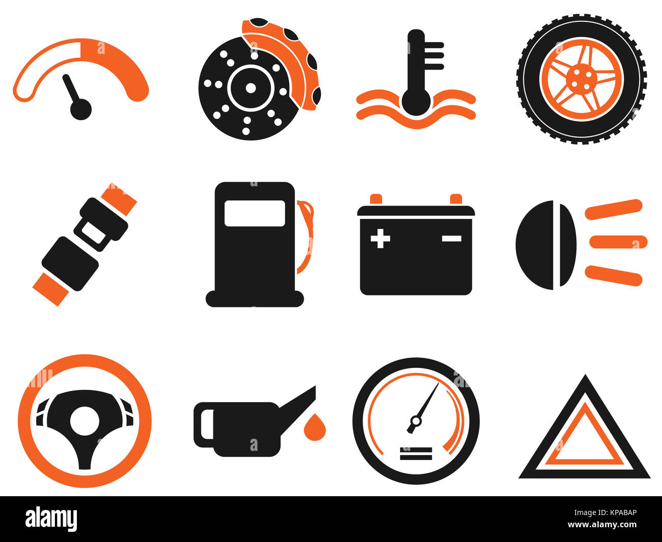 Vector car interface icon set Stock Photo - Alamy