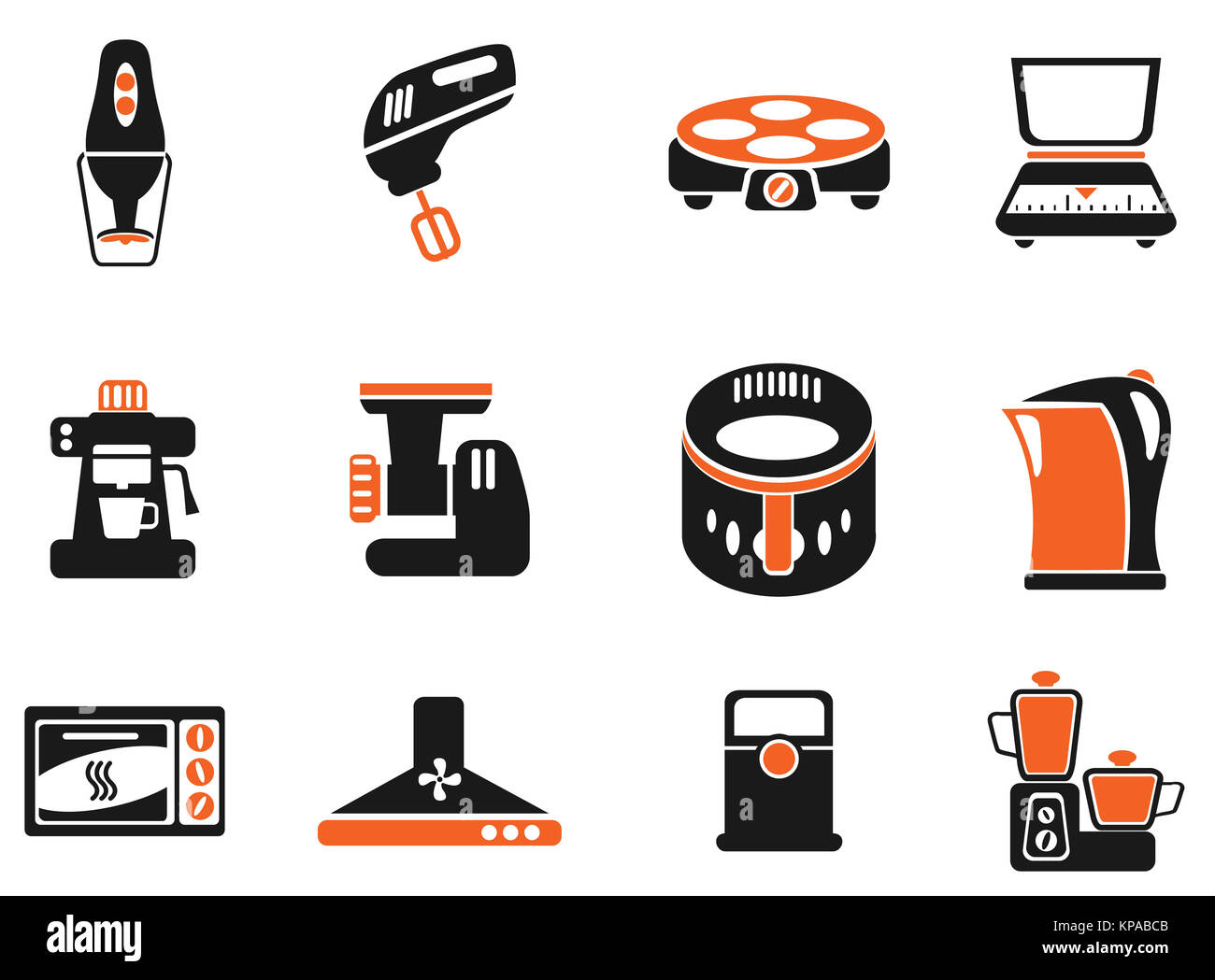 Kitchen Utensils Icon Set Stock Photo - Alamy