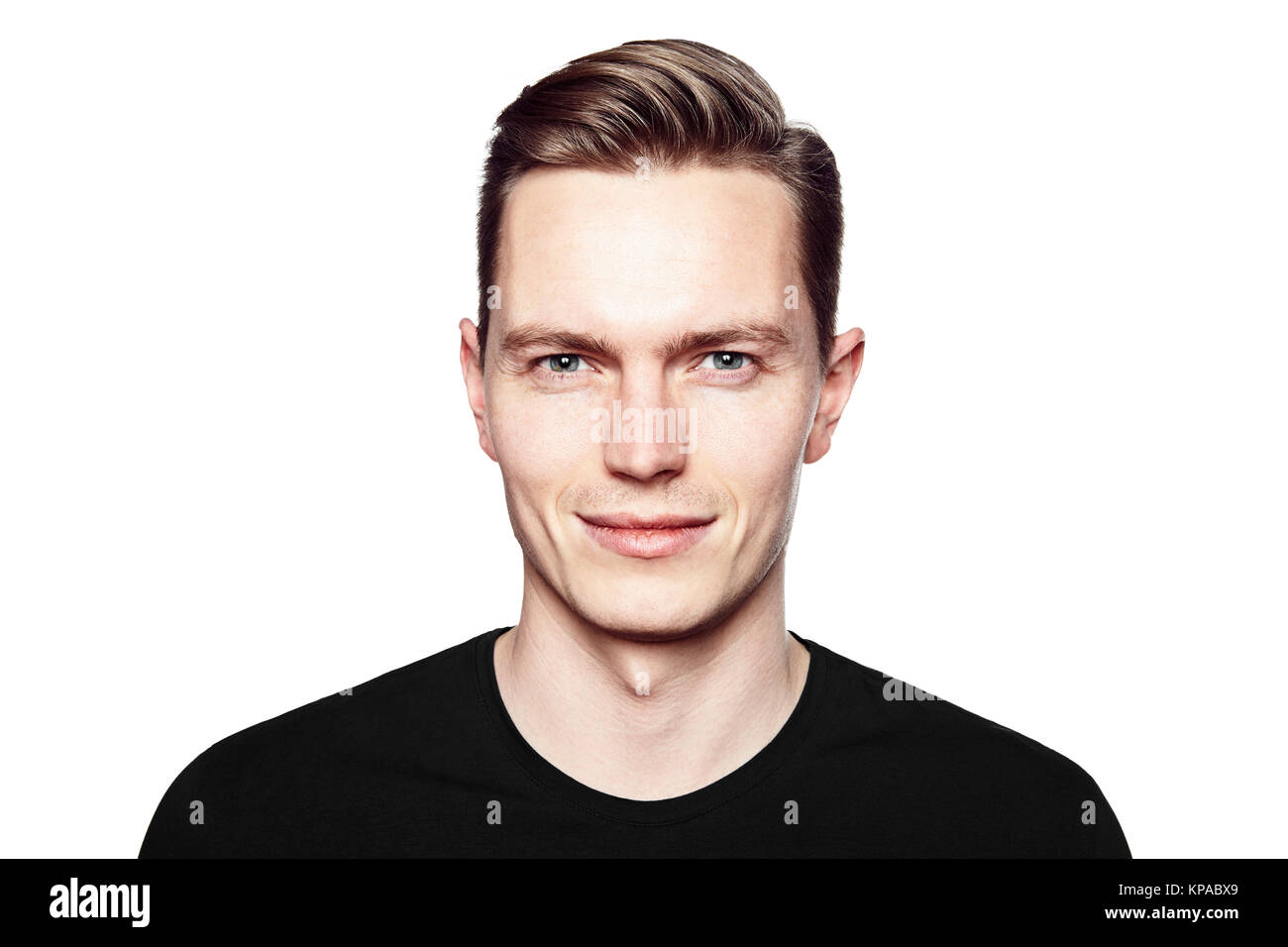 Handsome man with gentle smile Stock Photo - Alamy