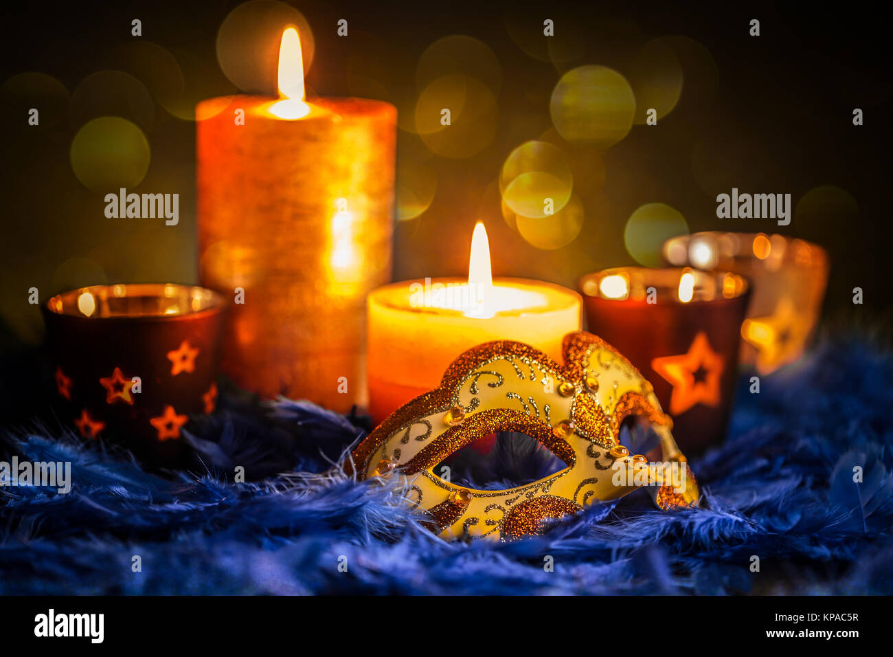 Carnival concept carnival mask candle hi-res stock photography and ...