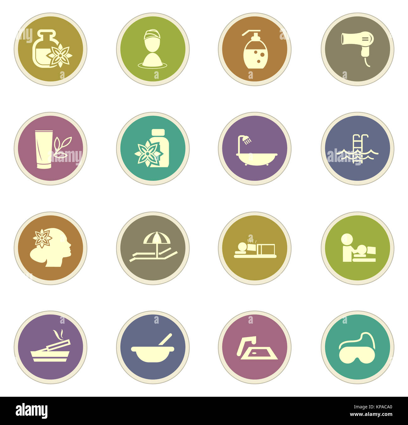 Spa icons set Stock Photo - Alamy