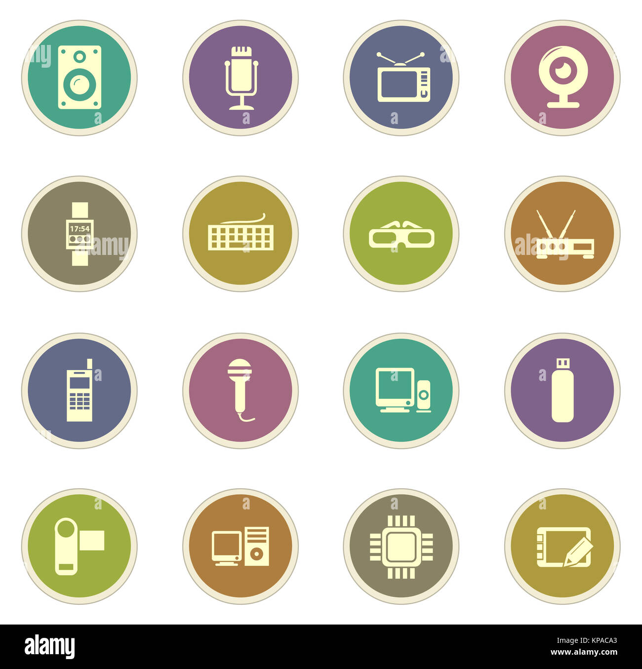 Gadget icon set Stock Photo - Alamy