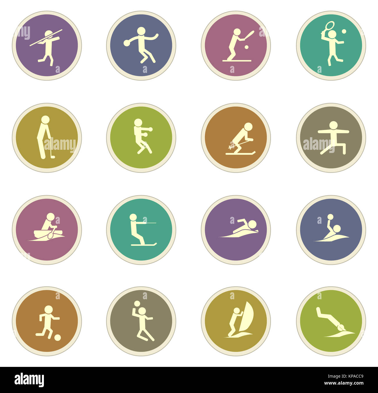 Sports icons set Stock Photo - Alamy