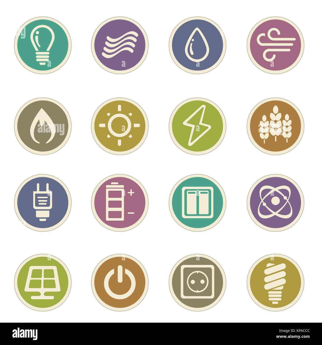 Fuel and Power Generation Icons Stock Photo - Alamy