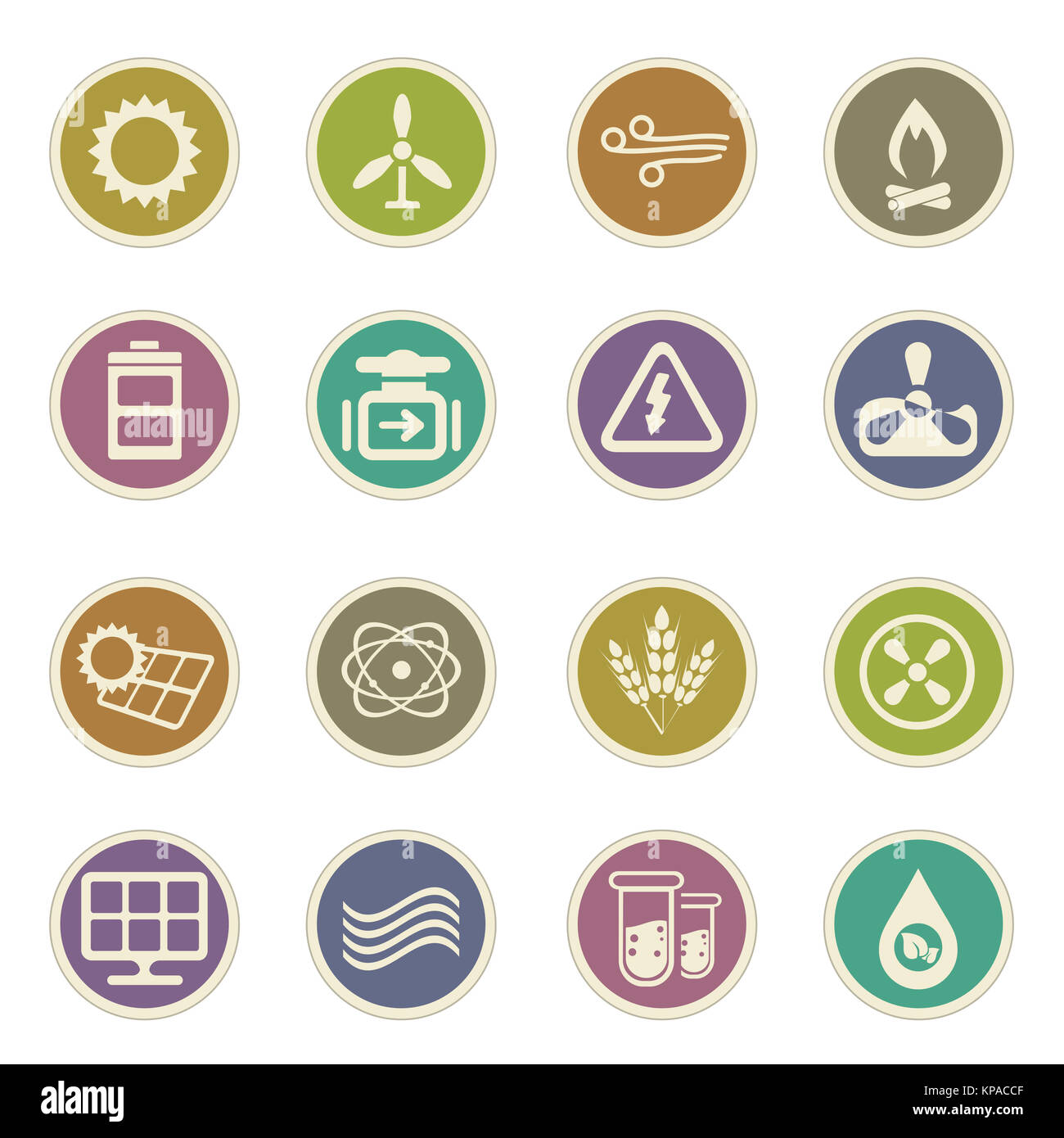 Fuel and Power Generation Icons Stock Photo - Alamy