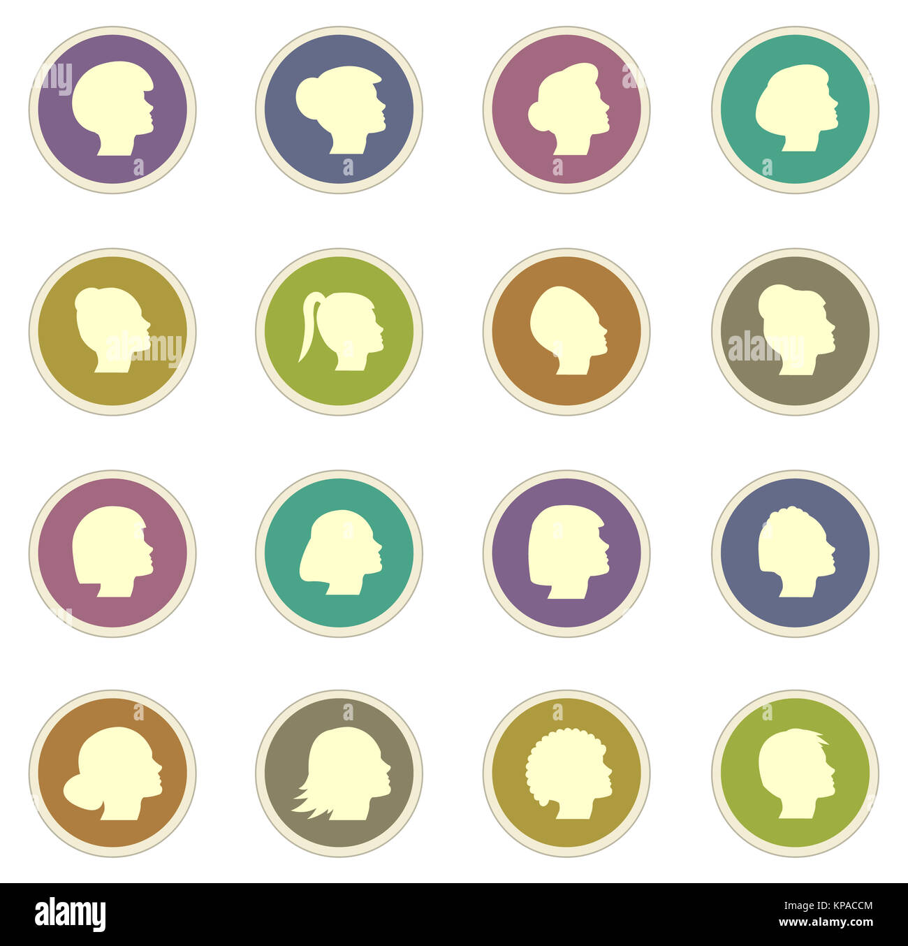 Woman icons set Stock Photo - Alamy