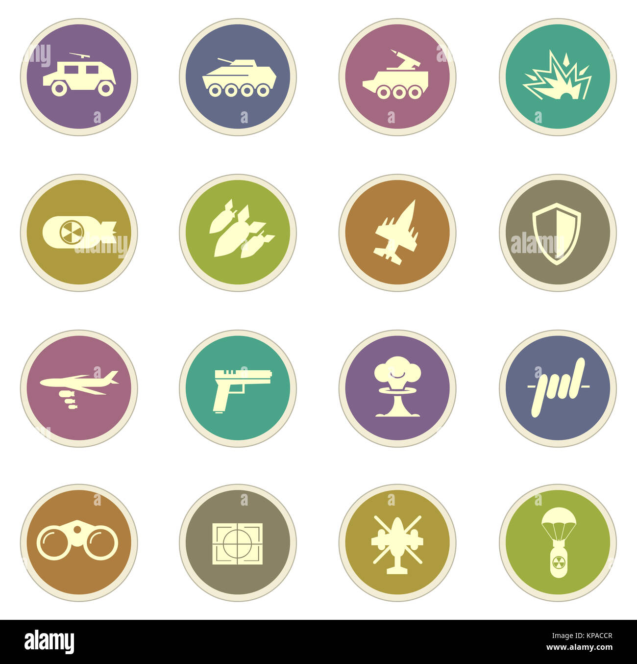 Military and war icons Stock Photo - Alamy