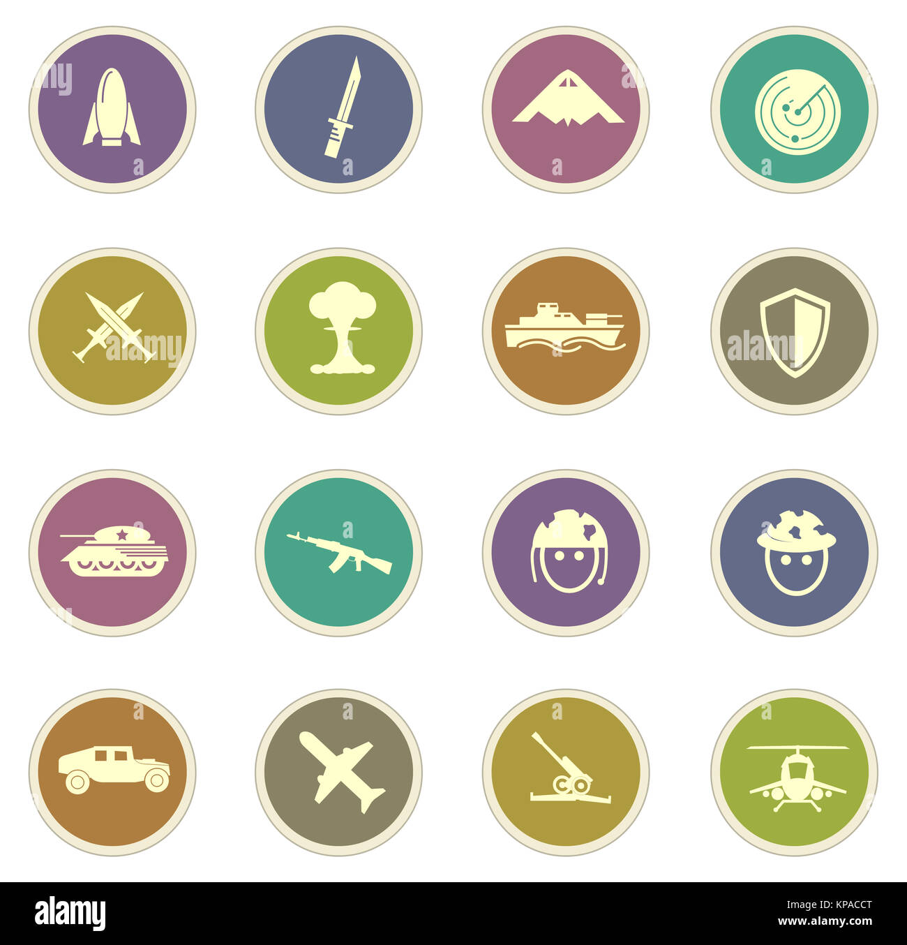 Military and war icons Stock Photo - Alamy