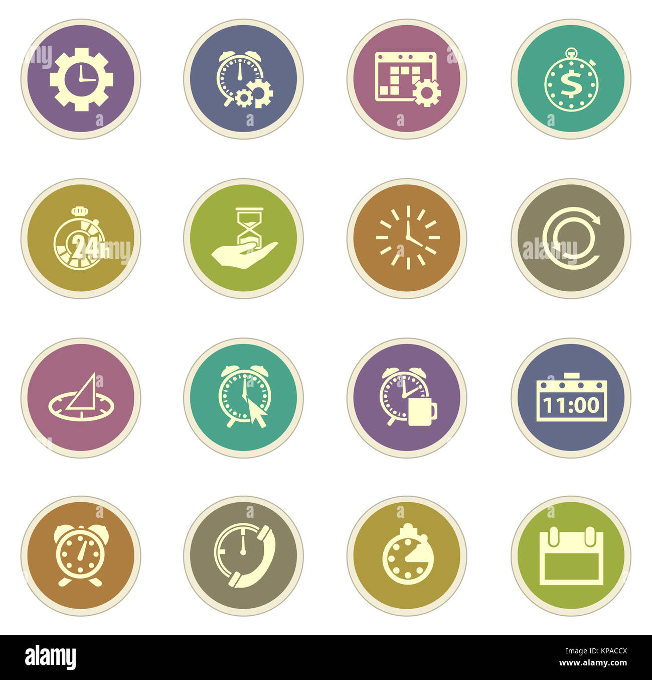 Time icon set Stock Photo - Alamy