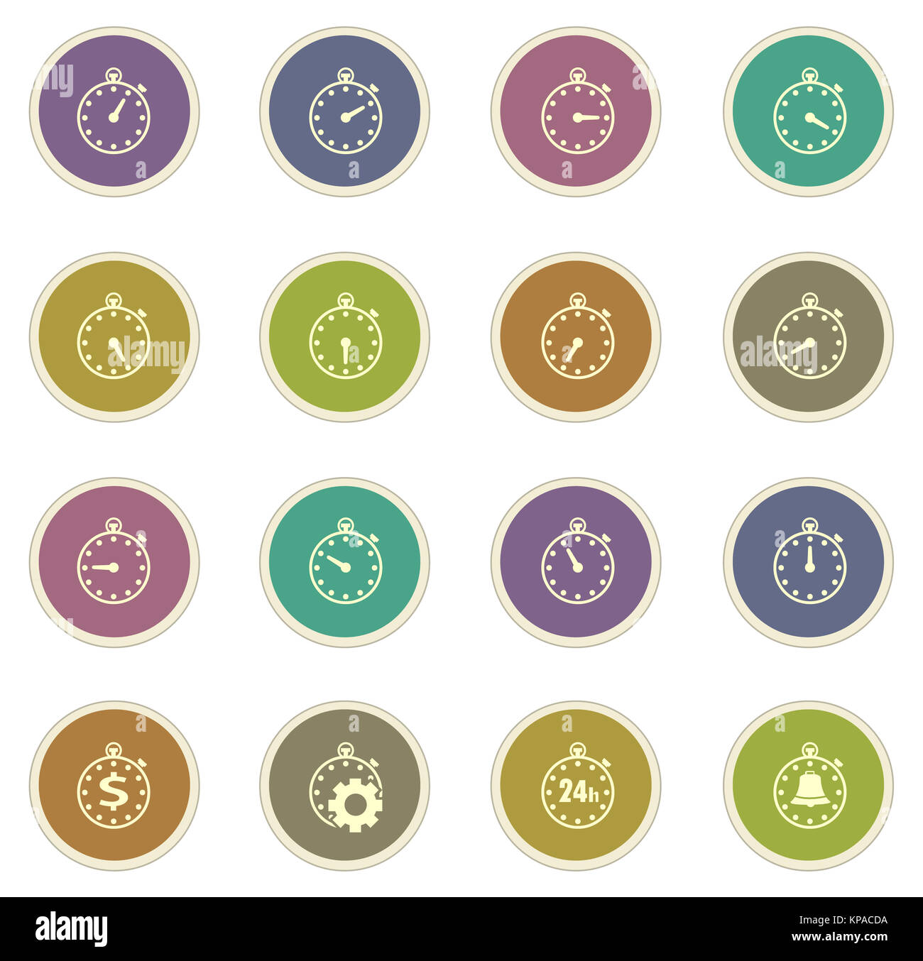 Timer icon set Stock Photo - Alamy