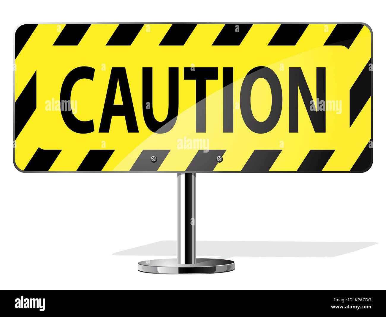caution road sign Stock Photo - Alamy