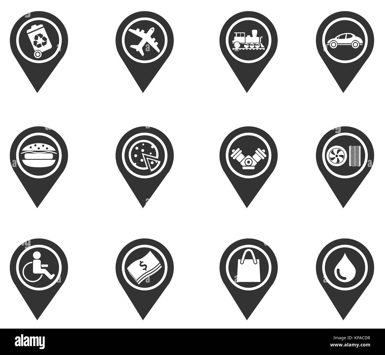 map pointer symbols Stock Photo - Alamy