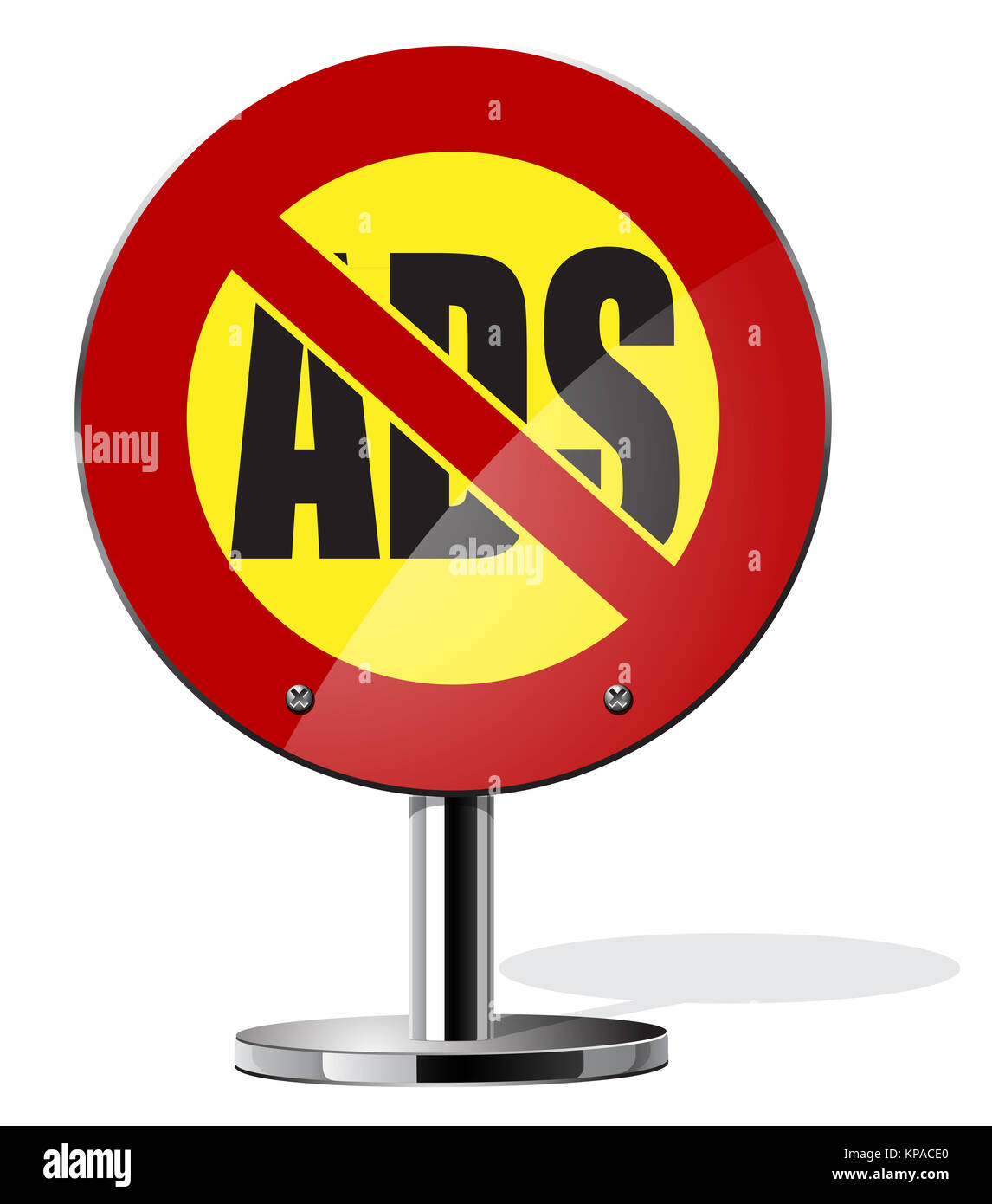 NO ADS road sign Stock Photo - Alamy