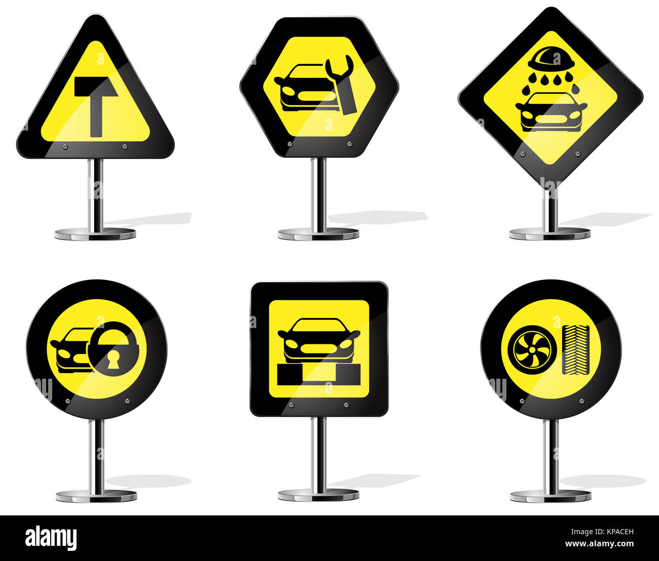 Road Sign Icons Stock Photo - Alamy