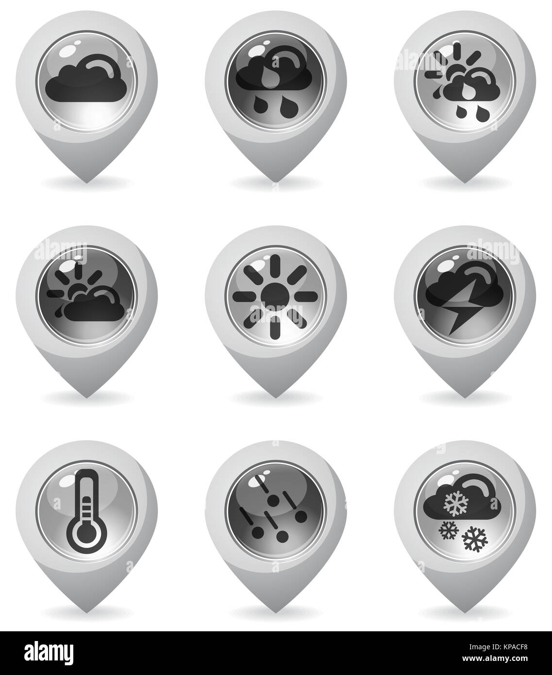 Weather map pointer Stock Photo - Alamy